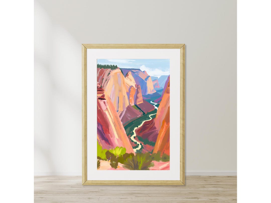 Zion Angels Landing Print: Scenic Landscape for Outdoor Enthusiasts - Etsy