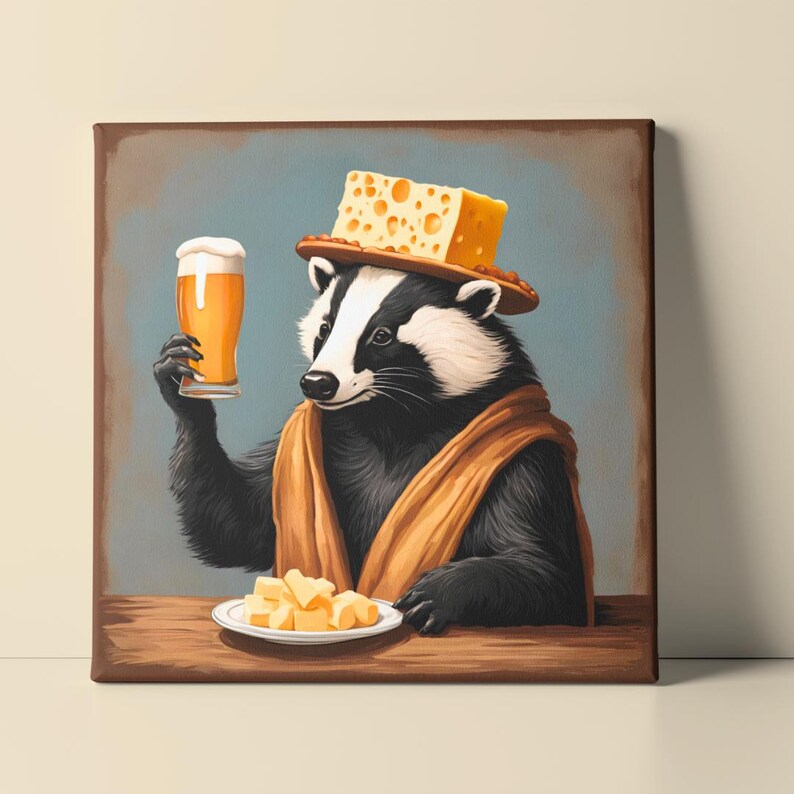Wisconsin Sports Fan Gift: Cheesehead Badger Gallery Wrap Canvas ...