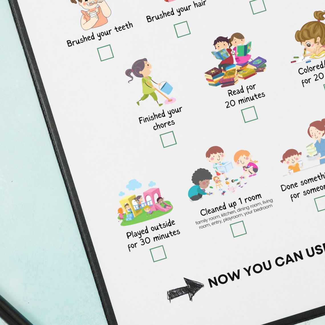 Screen Time Checklist Daily Routine Chores Checklist Summer Printable ...