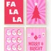 Pink Christmas Wall Art Retro Christmas Prints Pink Christmas Prints ...