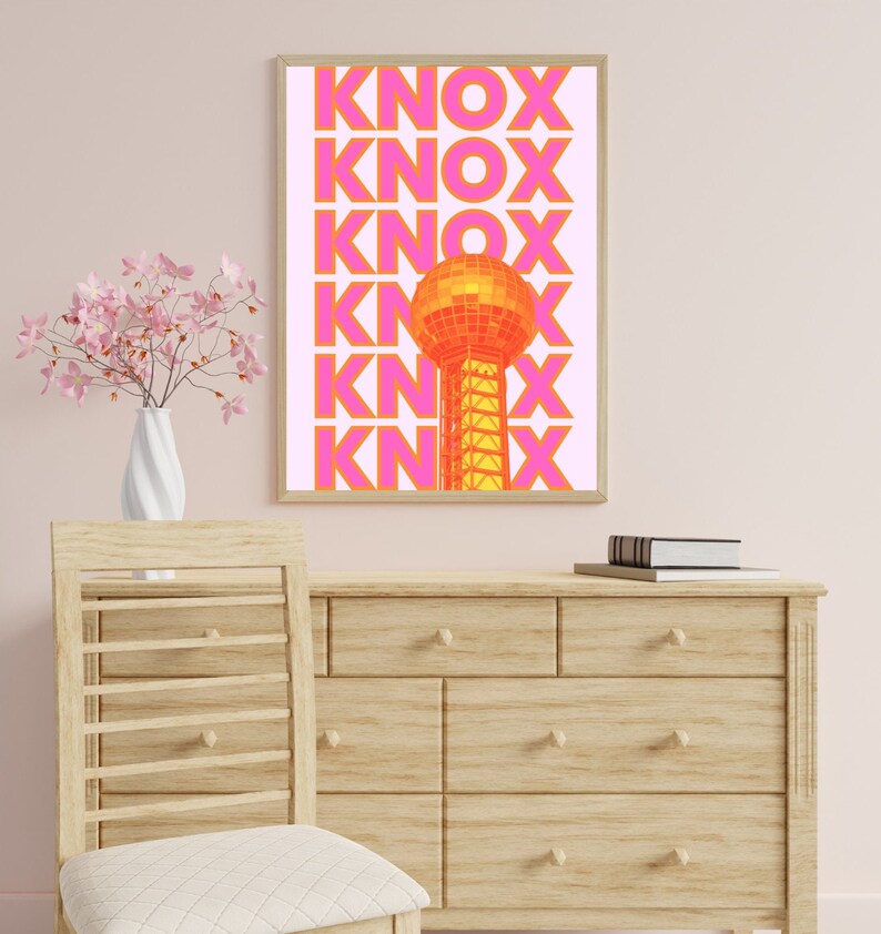 Pink Knoxville Print Knoxville Wall Art Tennessee Print - Etsy