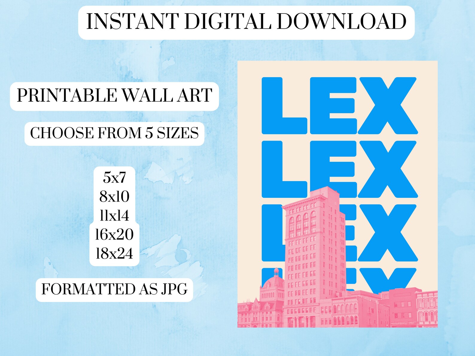 Lexington Wall Art Lexington KY Print Lexington Decor - Etsy