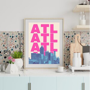 Atlanta Wall Art Atlanta Print Atlanta GA Atlanta Wall Decor ATL Poster ...