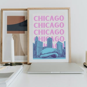 Chicago Print Chicago Art Chicago Poster Chicago Art Print Chicago Wall ...