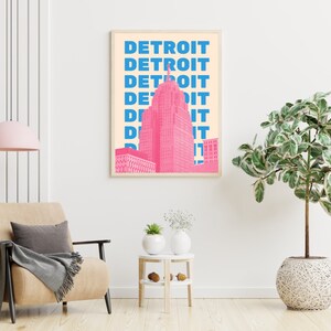 Detroit Print Detroit Wall Art Detroit Art Print Detroit Sign Detroit ...