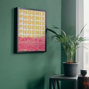 Phoenix Print | Arizona Wall Art | Phoenix Skyline | Phoenix Arizona ...
