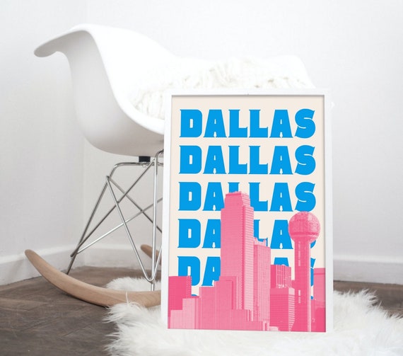 Dallas Poster Dallas Art Print Dallas Wall Art Dallas - Etsy