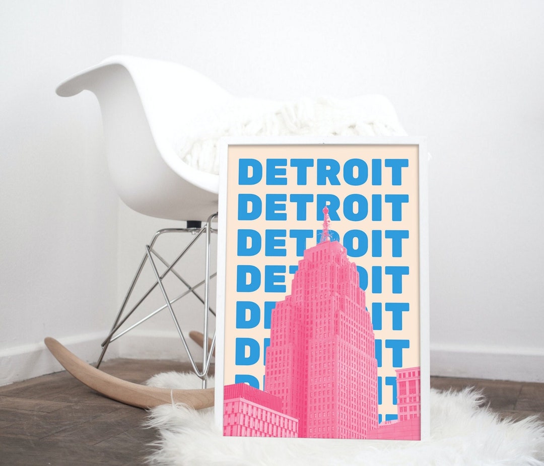 Detroit Print Detroit Wall Art Detroit Art Print Detroit Sign Detroit ...