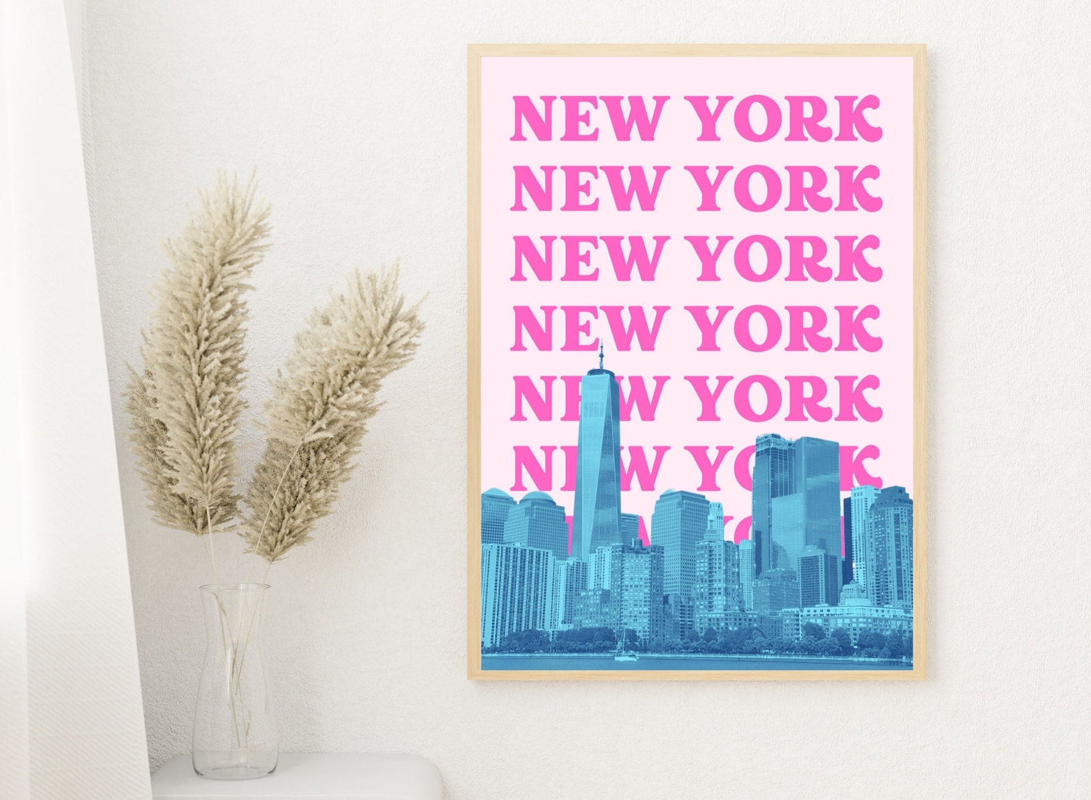 New York Poster New York City Art New York Skyline New - Etsy