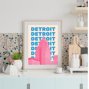 Detroit Print Detroit Wall Art Detroit Art Print Detroit Sign Detroit ...