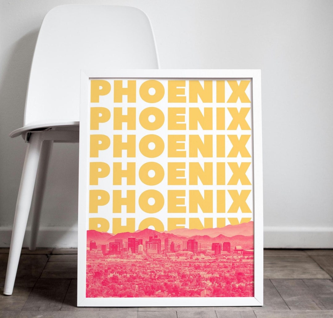 Phoenix Print Arizona Wall Art Phoenix Skyline Phoenix Arizona Poster ...