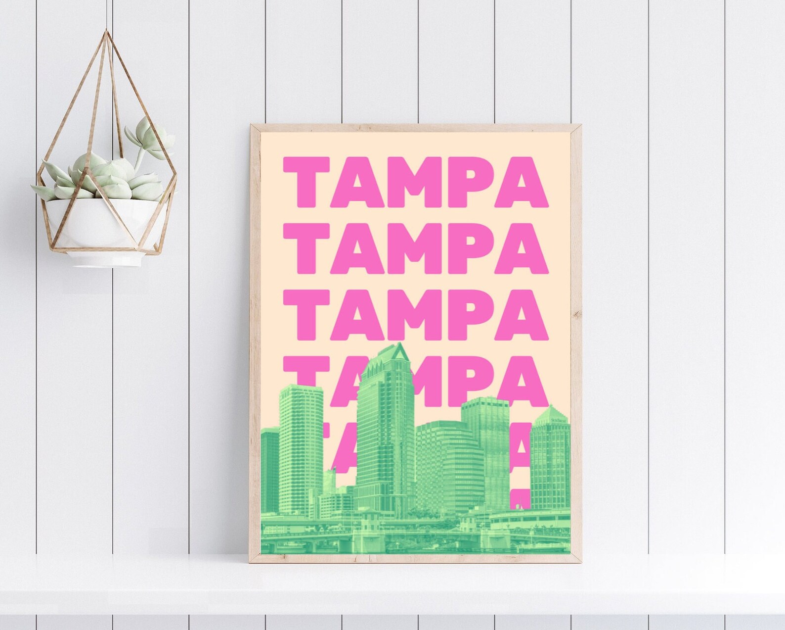 Tampa Print Tampa Wall Art Tampa FL Cityscape Florida - Etsy