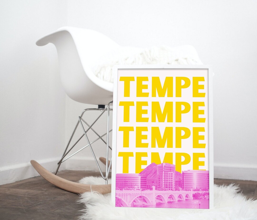 Tempe Print Tempe Wall Art Tempe Skyline Tempe Art Print Tempe Poster ...