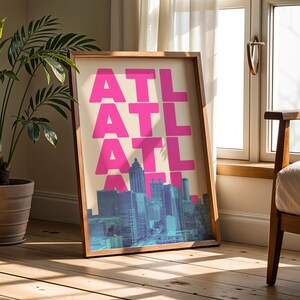 Atlanta Wall Art Print ATL Poster Georgia Wall Decor Digital Download ...