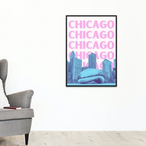 Chicago Print Chicago Art Chicago Poster Chicago Art Print Chicago Wall ...