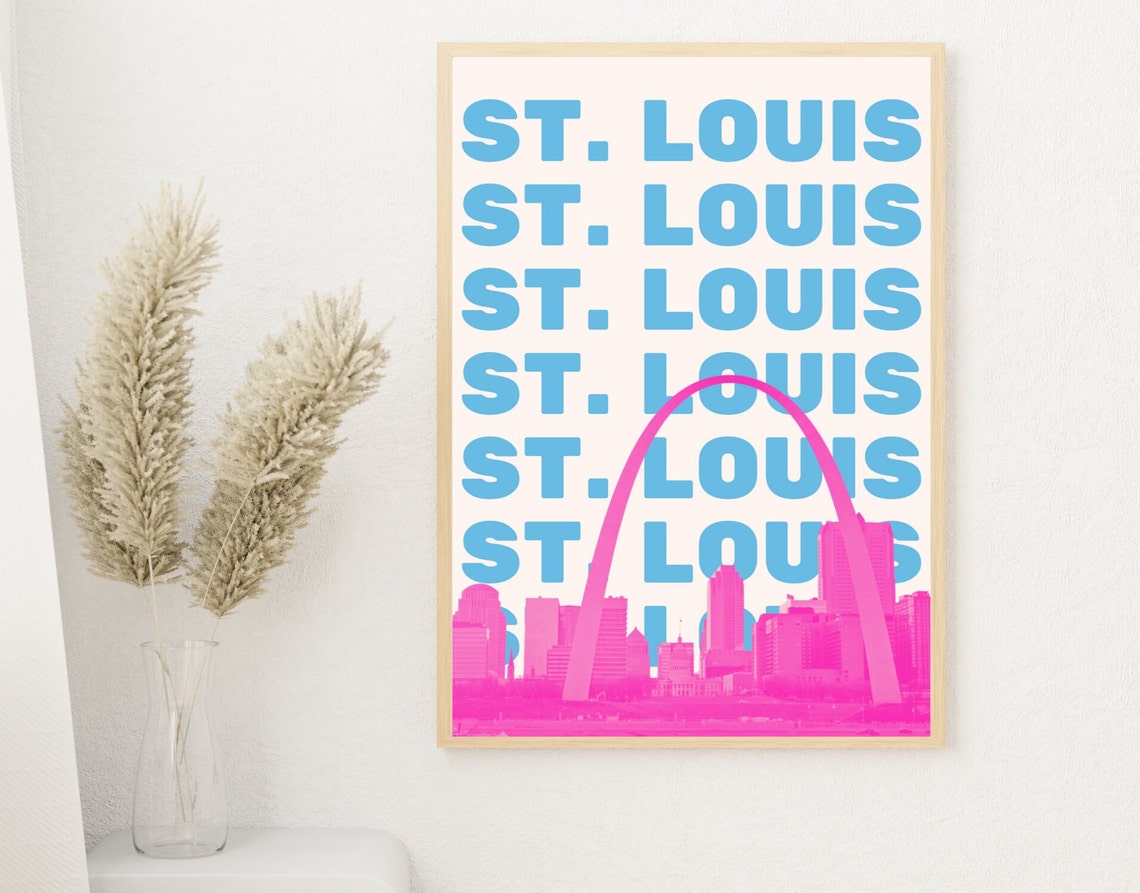 St. Louis Wall Art St. Louis Print St. Louis Skyline St. - Etsy