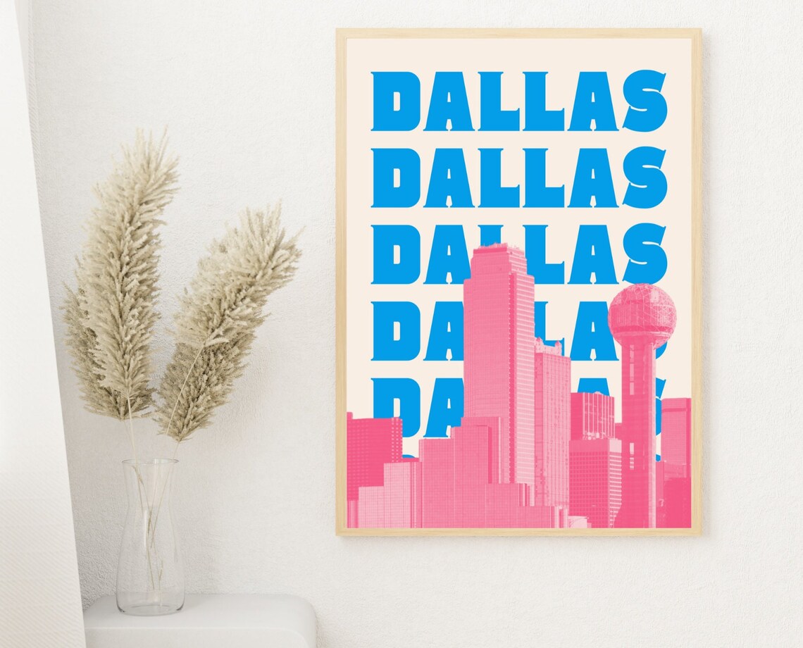 Dallas Poster Dallas Art Print Dallas Wall Art Dallas - Etsy