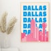 Dallas Poster Dallas Art Print Dallas Wall Art Dallas - Etsy
