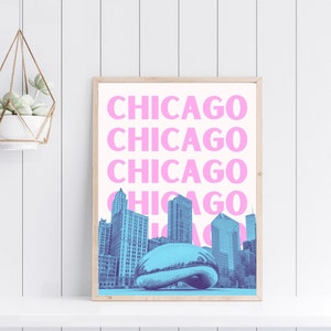 Chicago Print Chicago Art Chicago Poster Chicago Art Print Chicago Wall ...