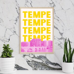 Tempe Print Tempe Wall Art Tempe Skyline Tempe Art Print Tempe Poster ...