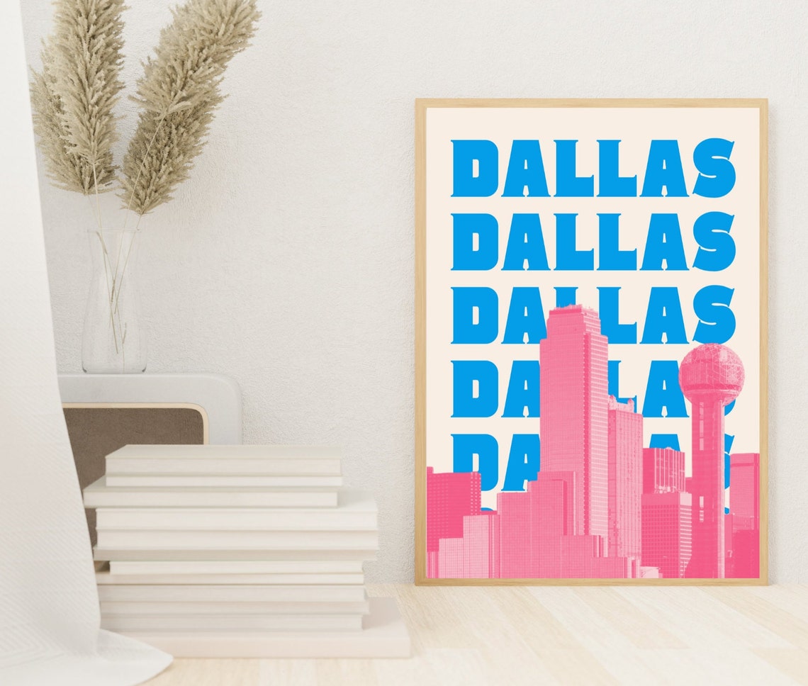Dallas Poster Dallas Art Print Dallas Wall Art Dallas - Etsy