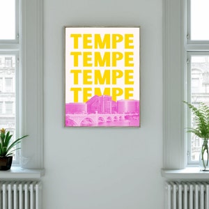 Tempe Print Tempe Wall Art Tempe Skyline Tempe Art Print Tempe Poster ...