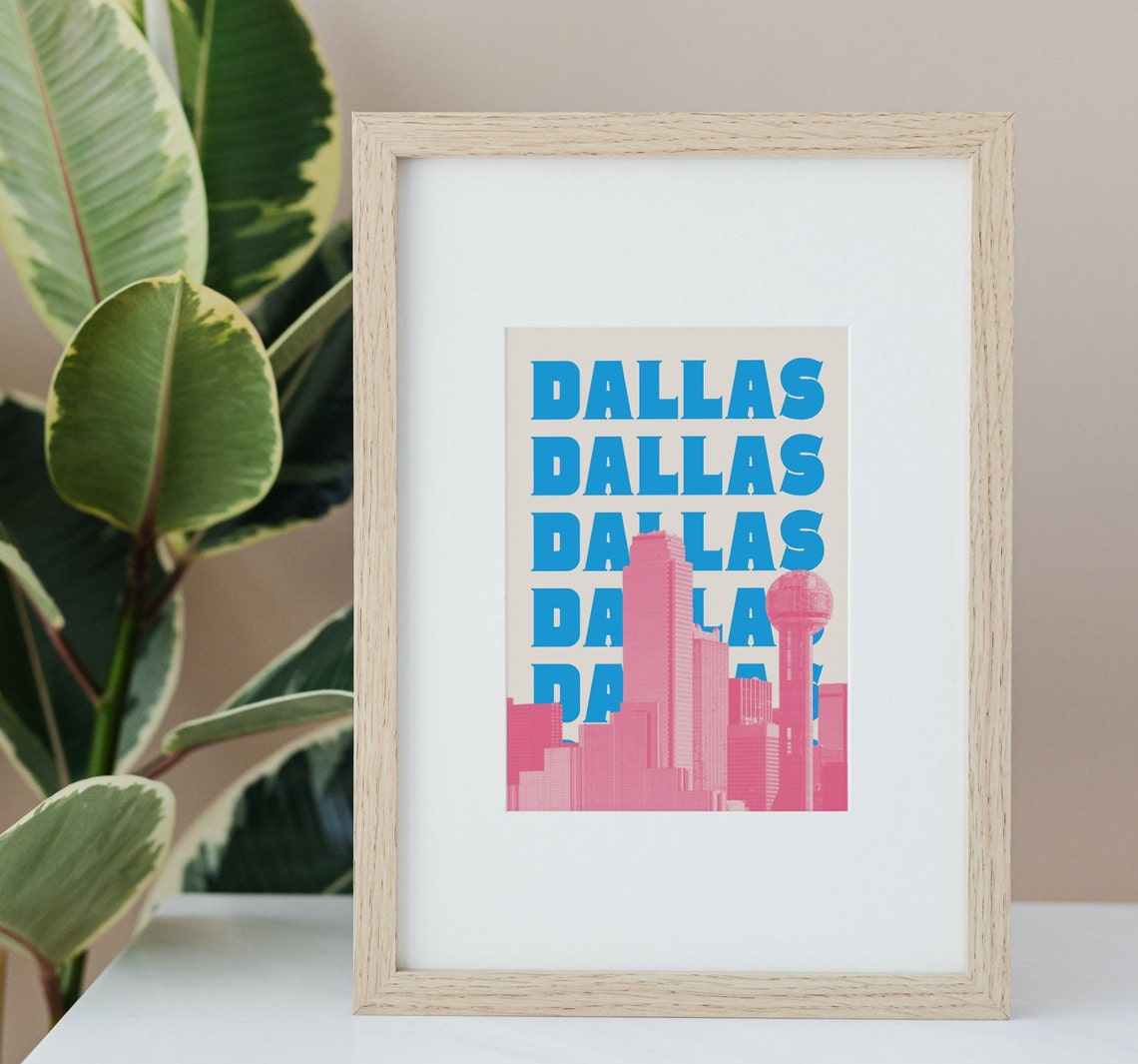 Dallas Poster Dallas Art Print Dallas Wall Art Dallas - Etsy