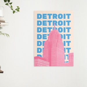 Detroit Print Detroit Wall Art Detroit Art Print Detroit Sign Detroit ...