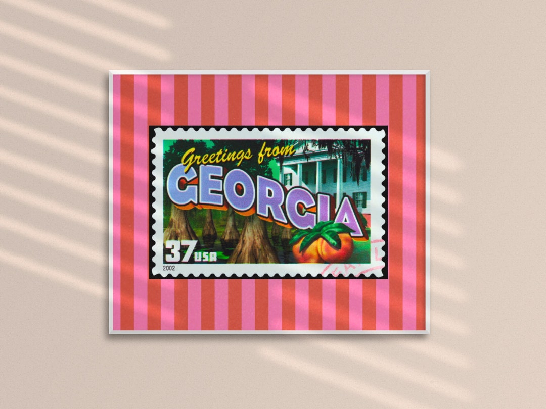 Georgia Wall Art Print, Digital Download, Vintage Georgia Travel Poster ...