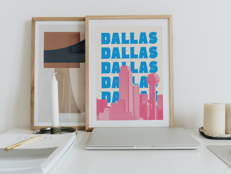 Dallas Poster Dallas Art Print Dallas Wall Art Dallas - Etsy