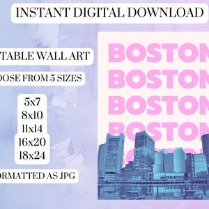 Boston Print Boston Wall Art Boston Poster Boston Art Print Boston ...
