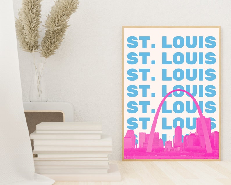 St. Louis Wall Art St. Louis Print St. Louis Skyline St. - Etsy