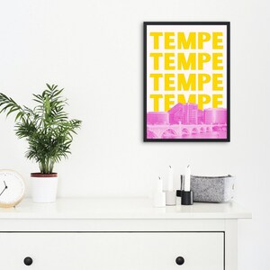 Tempe Print Tempe Wall Art Tempe Skyline Tempe Art Print Tempe Poster ...
