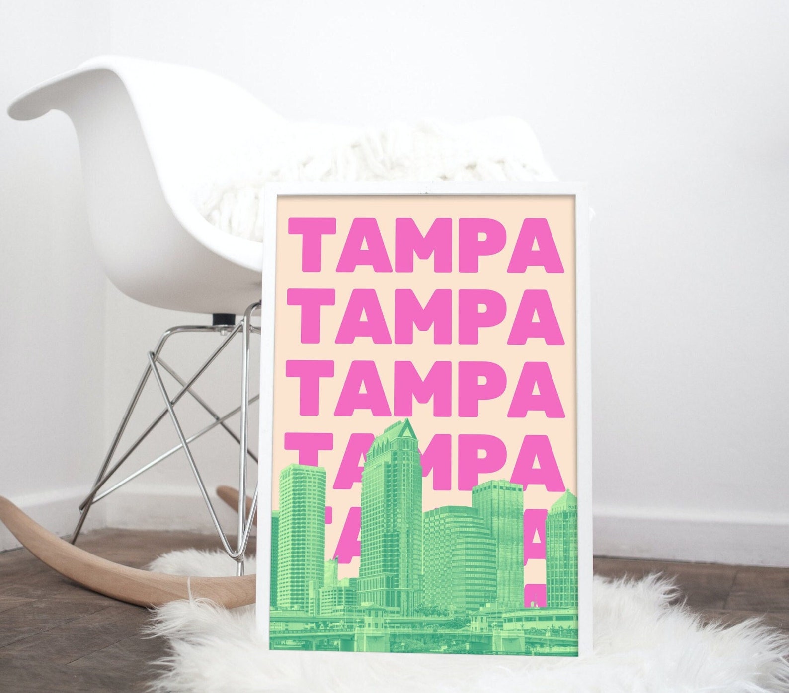 Tampa Print Tampa Wall Art Tampa FL Cityscape Florida - Etsy