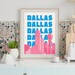 Dallas Poster Dallas Art Print Dallas Wall Art Dallas - Etsy