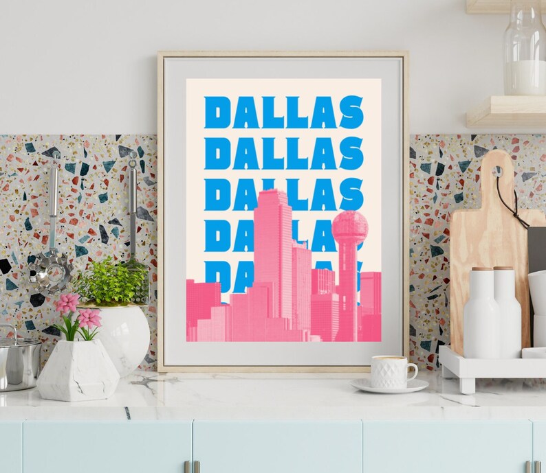 Dallas Poster Dallas Art Print Dallas Wall Art Dallas - Etsy