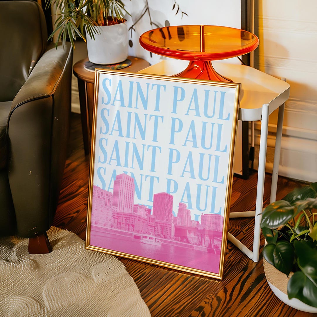 St Paul Minnesota Wall Art Print Digital Download Saint Paul Skyline ...