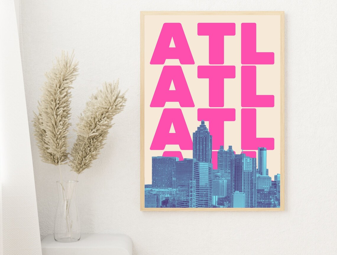 Atlanta Wall Art Atlanta Print Atlanta GA Atlanta Wall - Etsy