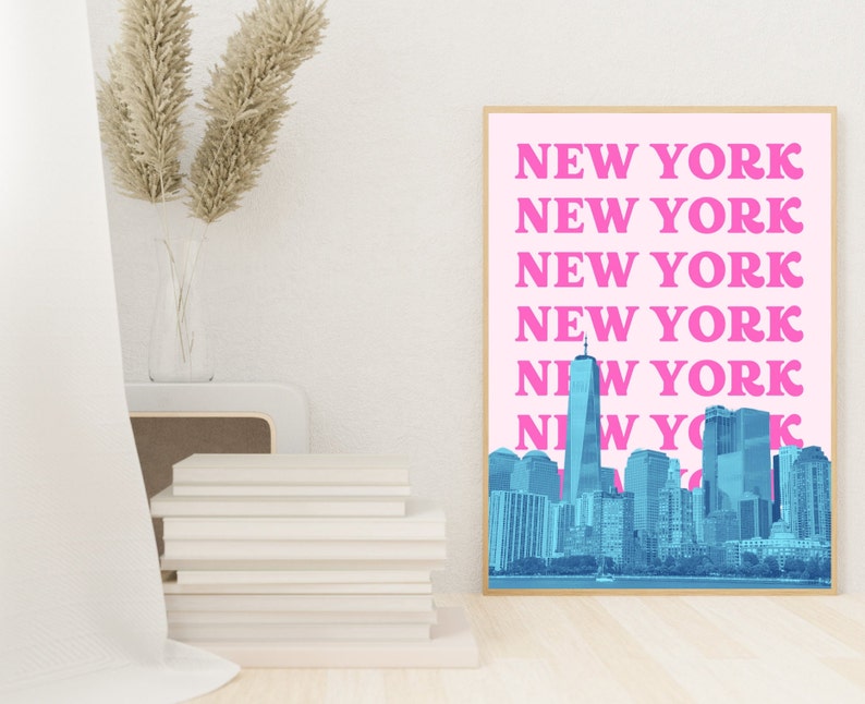 New York Poster New York City Art New York Skyline New - Etsy