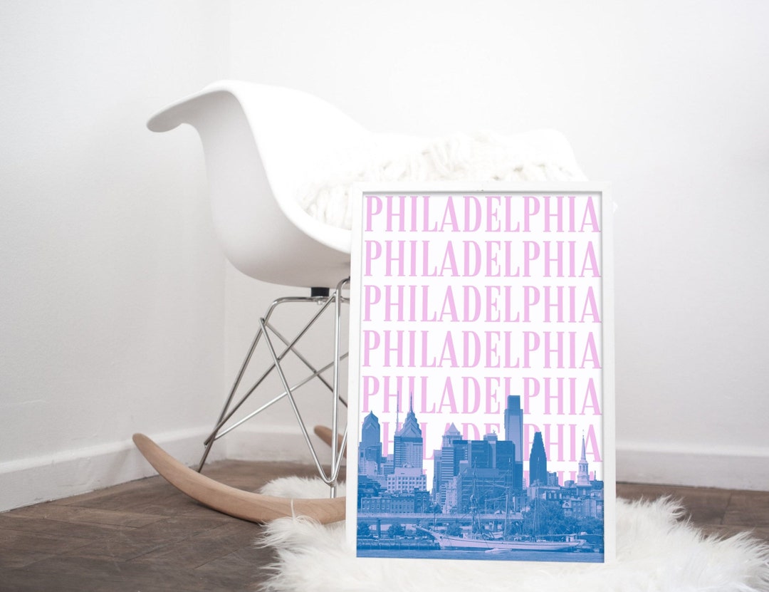 Philadelphia Wall Art Print | Skyline Poster | Preppy Philly Decor ...