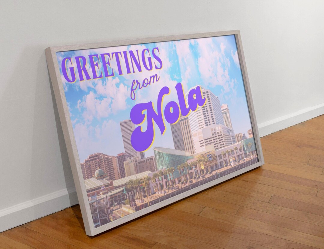 Retro New Orleans Wall Art, NOLA Print, New Orleans Art Print, Vintage ...