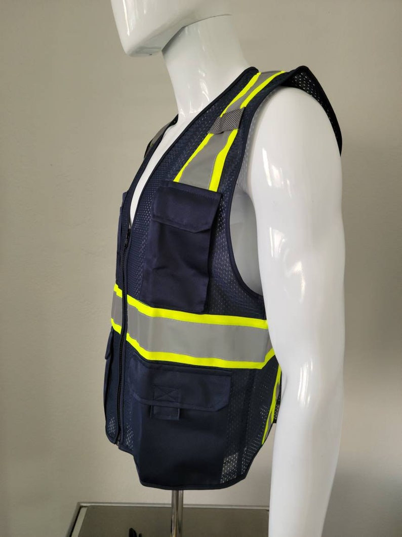 Class 2 Navy Blue Safety Vest - Etsy