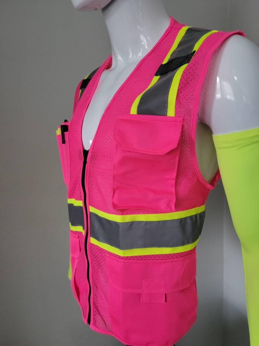 Class 2 Pink Safety Vest - Etsy