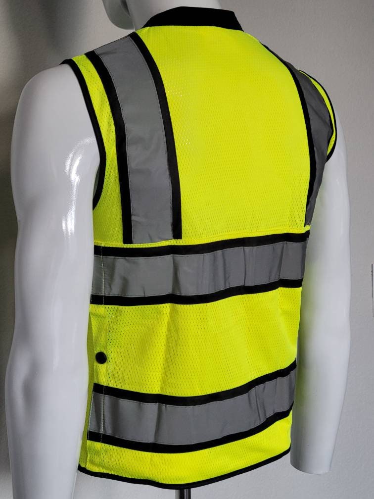 Yellow Superior Surveyor Safety Vest With Rear Tablet Pocket - Etsy