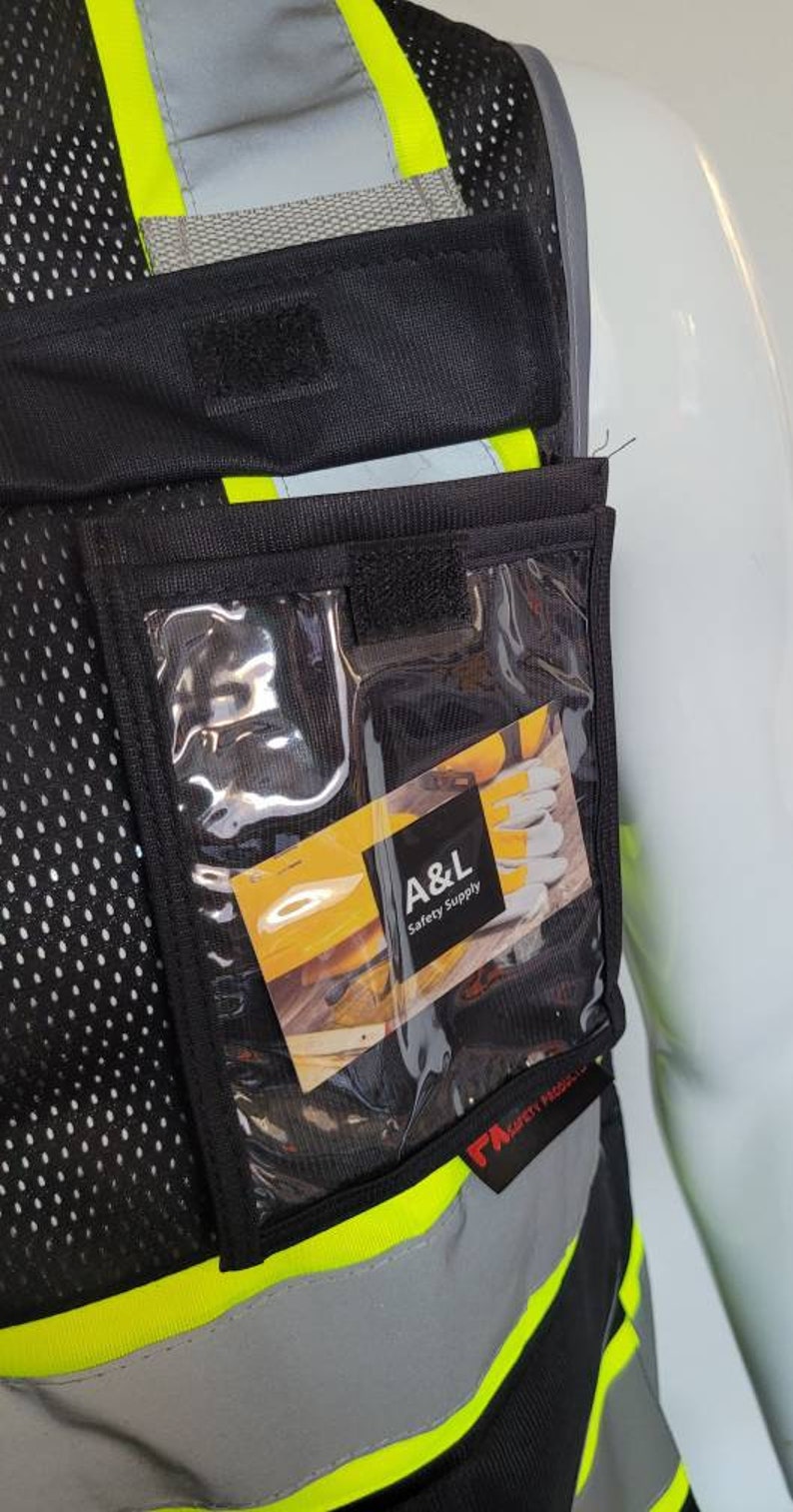 Class 2 Black Utility Safety Vest - Etsy