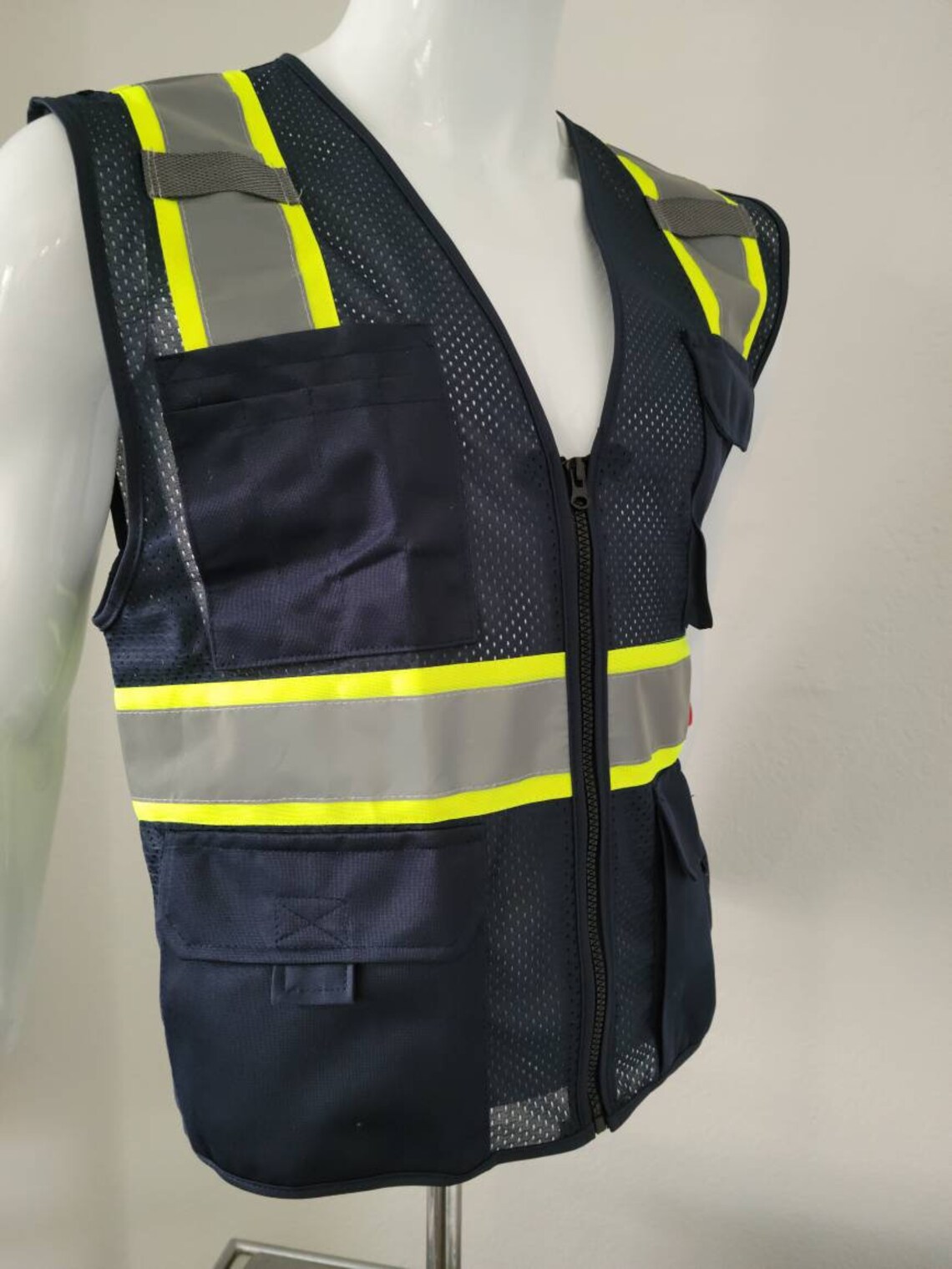 Class 2 Navy Blue Safety Vest - Etsy