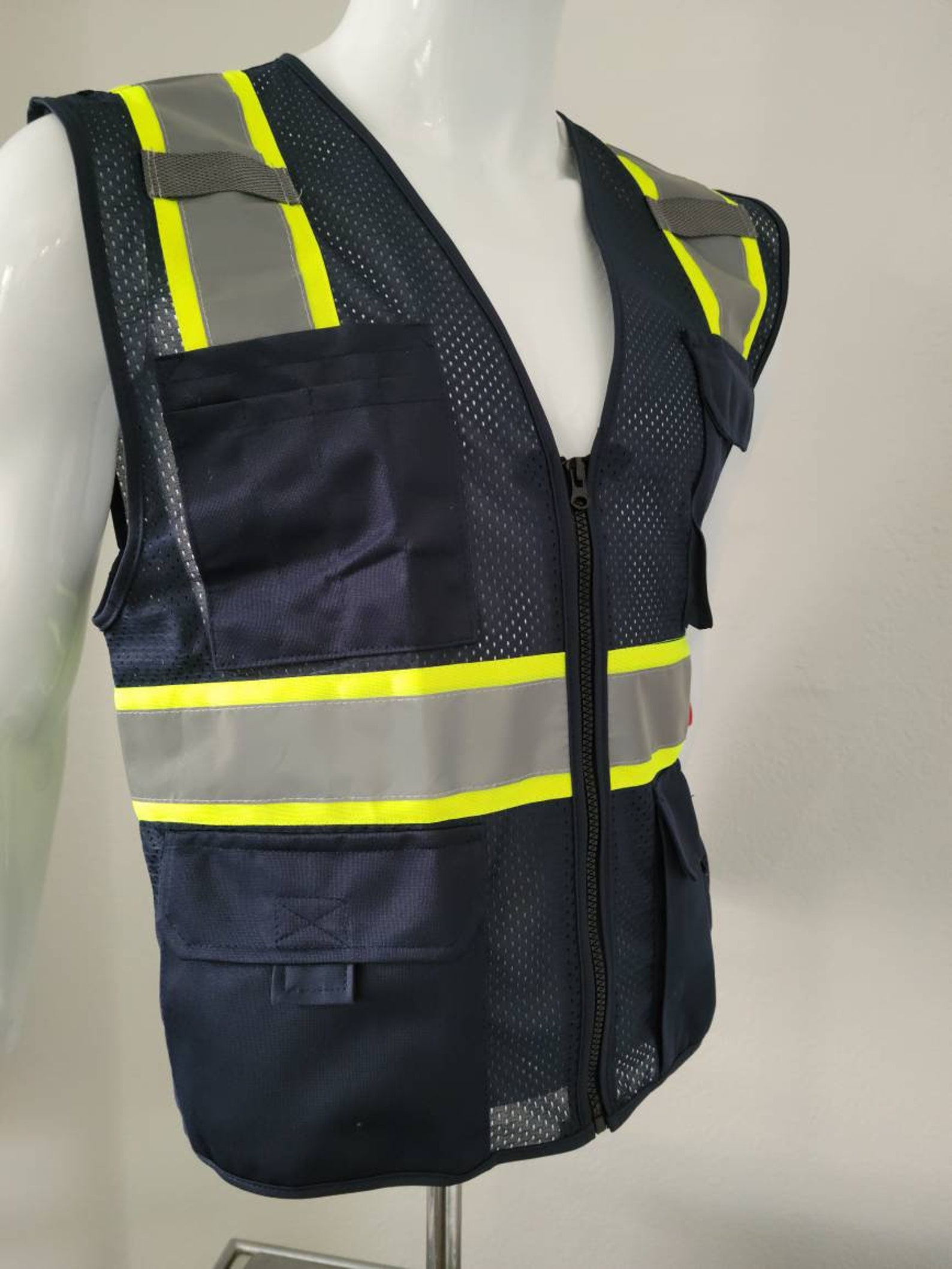 Class 2 Navy Blue Safety Vest - Etsy