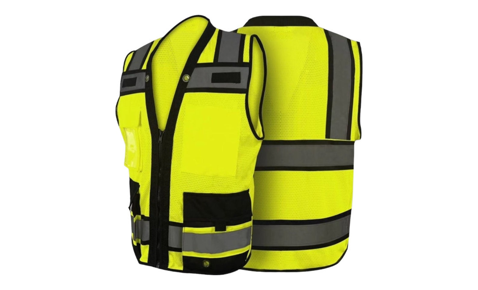 Yellow Superior Surveyor Safety Vest With Rear Tablet Pocket - Etsy