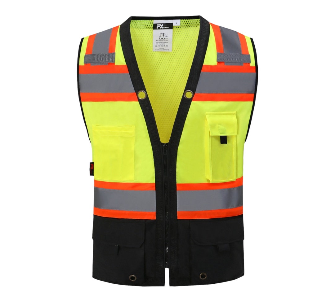 Tricolor Yellow Safety Vest - Etsy