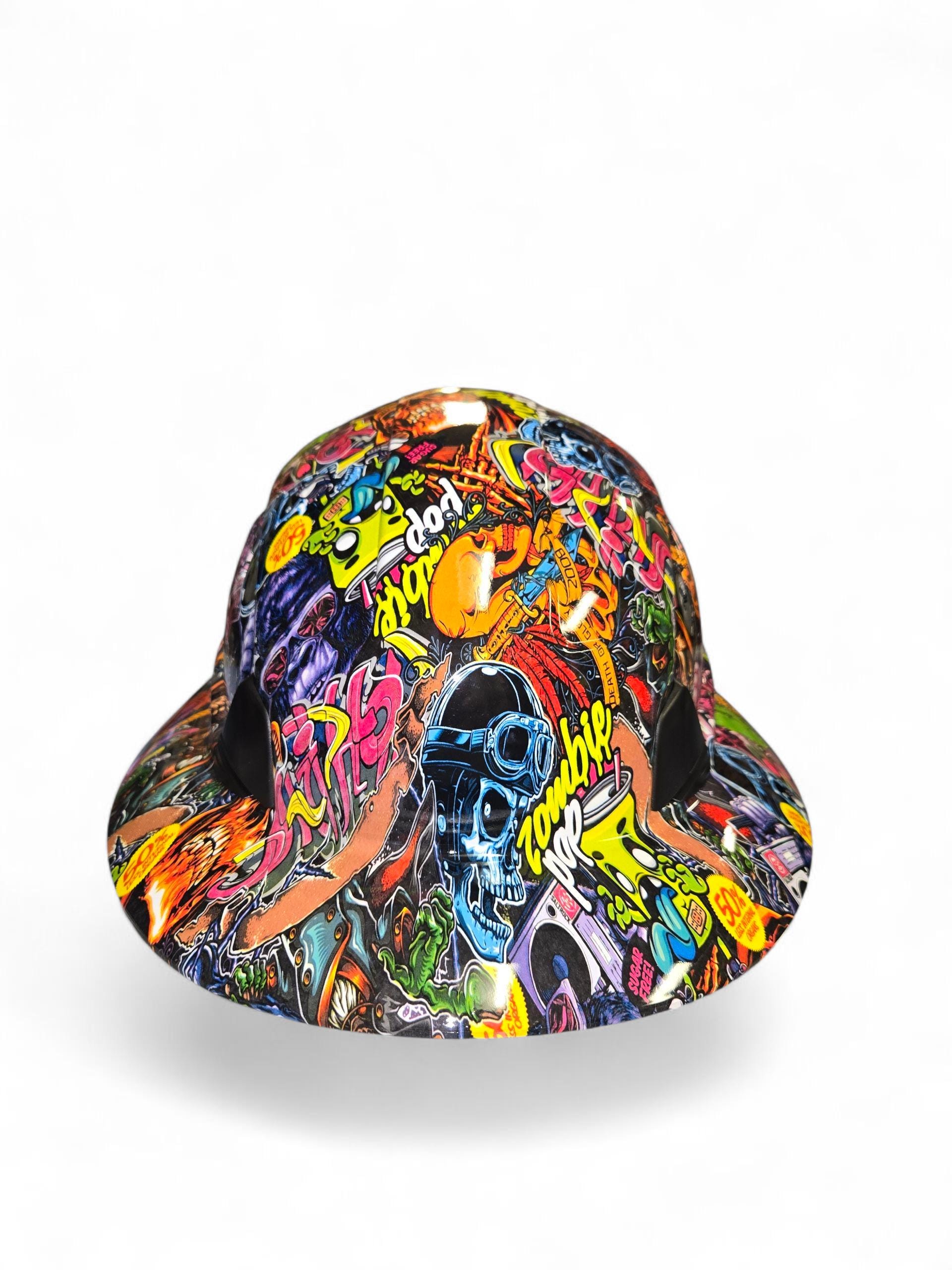 Graffiti Yellow Full Brim Hard Hat: Hydro Dipped, ANSI Z89.1 - Etsy
